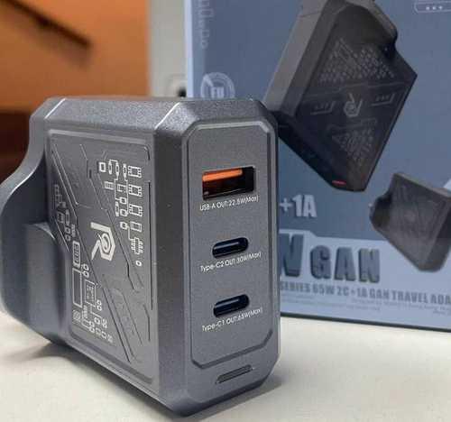 Быстрая зарядка 65W 2C USB GaN