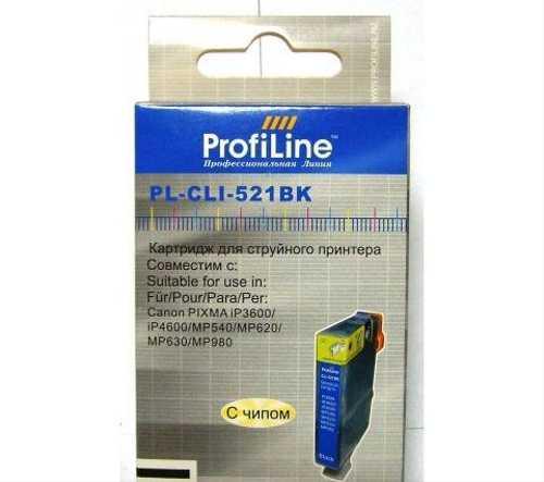 Картридж ProfiLine PL- CLI-521BK Black #114536