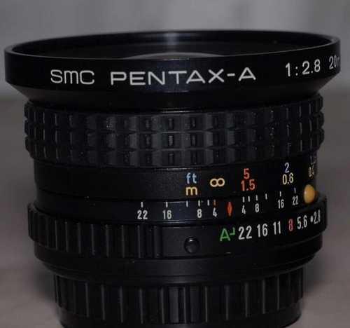 Объектив SMC Pentax-A 20mm f/2.8 — винтажный