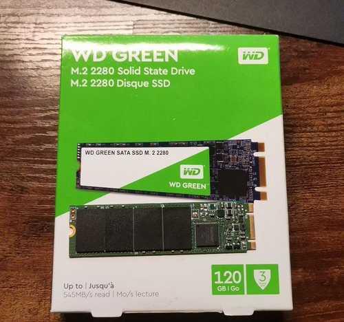 M.2 SSD накопитель WD Green 120гб WDS120G2G0B