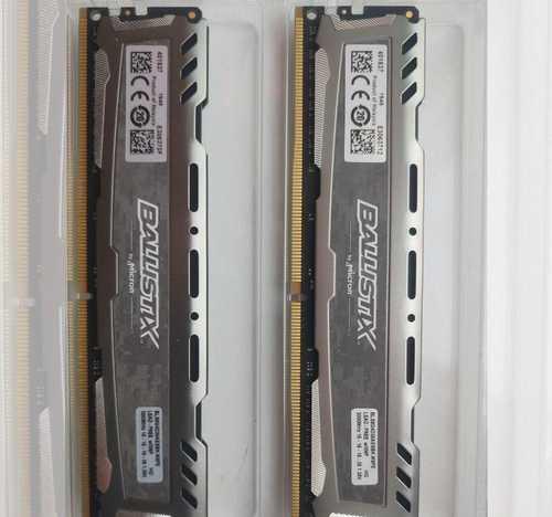 DDR4 2x8 (16гб) 3000MHz Crucial Ballistix Sport