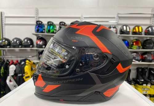 Шлем Scorpion Exo-520 EVO Air Maha Black/Orange