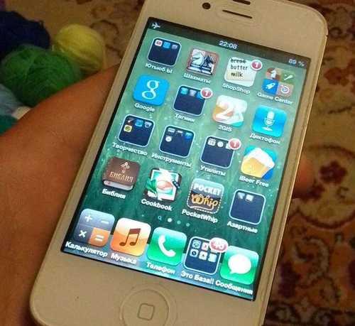 iPhone 4S 16 Гб iOS 6 с рабочими приложениями