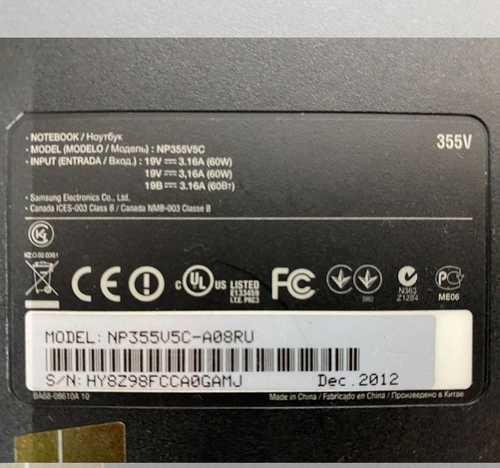 Ноутбук samsung NP355V5C