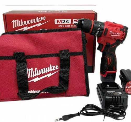 Шуруповёрт дрель бесщеточный Milwaukee 24V ударный