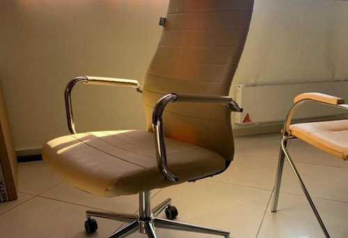 Офисное кресло бу KB-9N/ECO бежевый эко.кожа с под