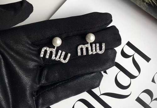 Сережки Miu Miu новые