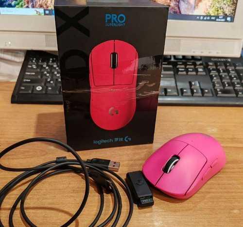 Мышь беспроводная Logitech G PRO X superlight (роз