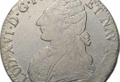 Серебряная Монета 1 экю 1786 I Людовик XVI Франция