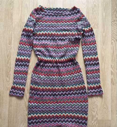 Платье разноцветное розовое Missoni шерсть