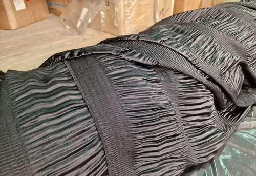 Ткань Атлас жатка полоска (черный), шир. 1,5м
