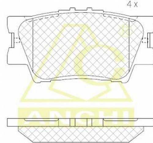 Тормозные колодки toyota camry cv4 06, rav 4 aca3 05- задн