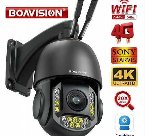 Камера 4G/WiFi видеонаблюдения boavision 8Mp30