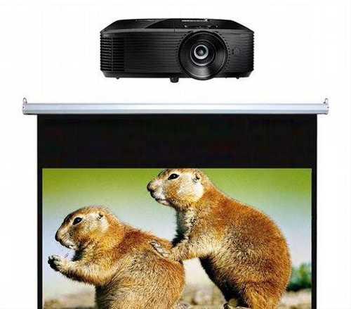 Проектор Optoma W371 + Экран Classic Norma 229x135