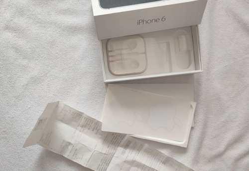 Коробка с чеком от iPhone 6