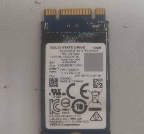 Накопитель ssd m2 на 128gb Kioxia sss0t35790