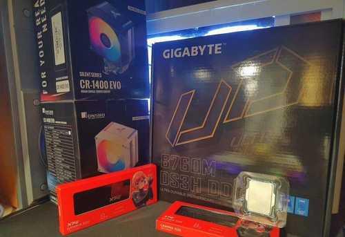 Новый комплект Intel i5 12400f + Gigabyte B760M