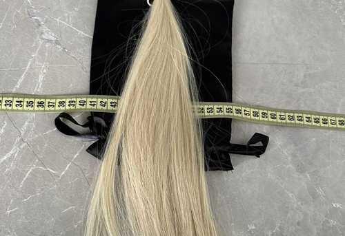 Волосы натуральные 56см блонд