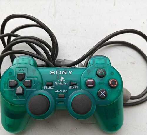 PS1 Analog Controller Clear Green