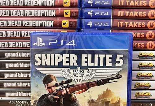 Новый диск Sniper Elite 5 игра на PS 4 русские суб