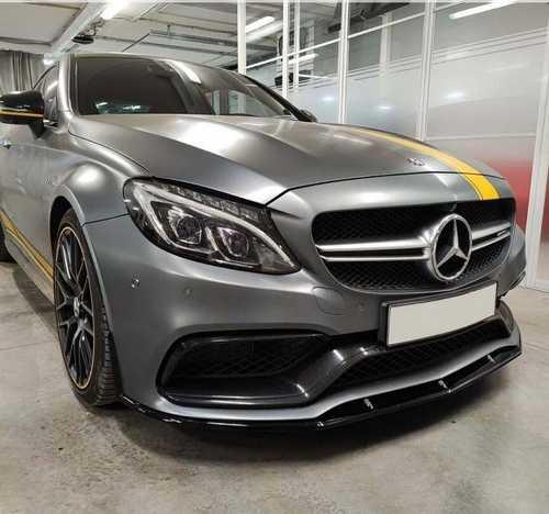 Губа переднего бампера Mercedes w205 C63 AMG