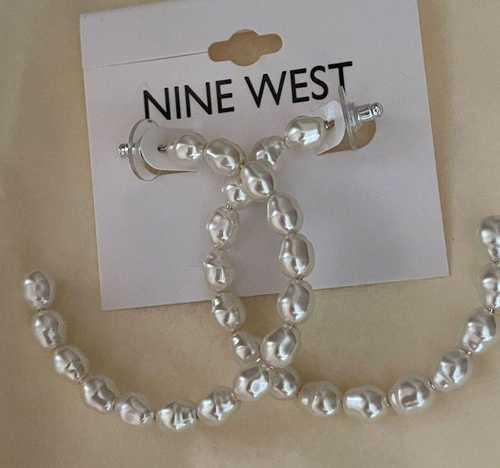 Серьги Nine West под жемчуг новые