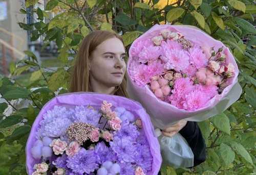 Букет цветов с доставкой Розы Хризантемы
