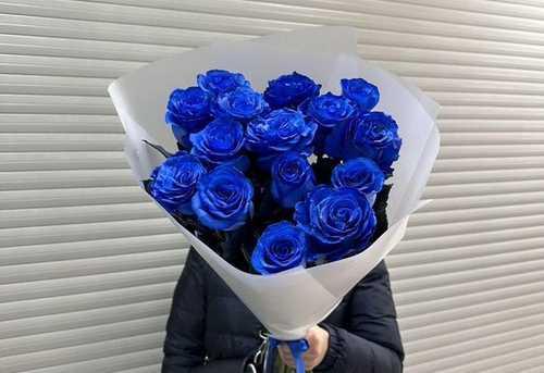 Синие розы букет цветы