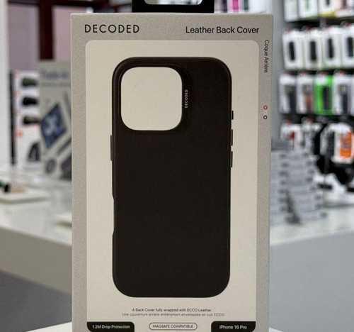 Чехол Decoded Leather Back Cover iPhone 16 Pro