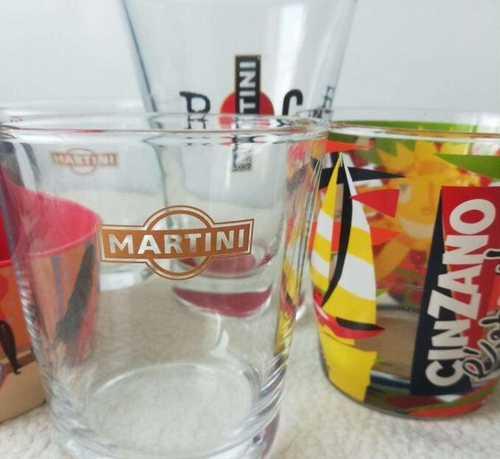 Стаканы Martini, cinzano 4шт