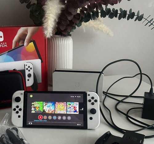 Nintendo switch Oled прошитая 64 128gb