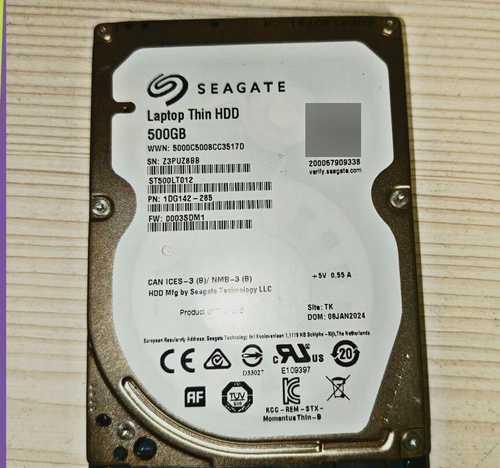 Жесткий диск HDD 2.5 500гб