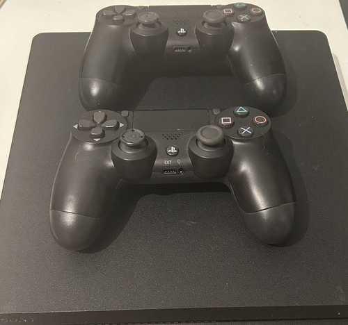 Sony PlayStation 4 Slim, 500 гб, 2 геймпада