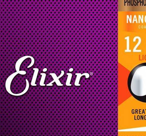 Струны для гитары Elixir 16052 NanoWeb 12-53