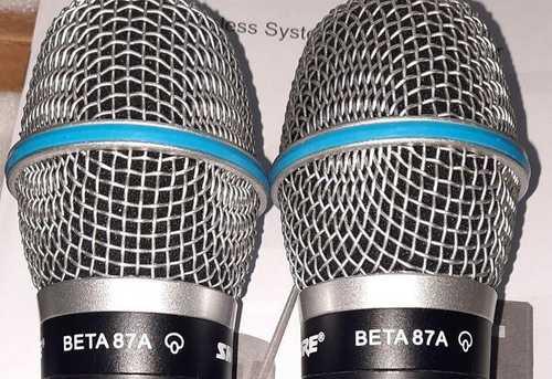 Микрофоны Shure Beta 87A 2шт Вокальные Радио New