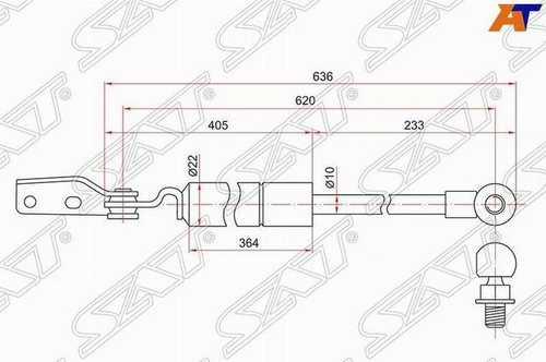 Амортизатор крышки багажника левый Mazda MPV