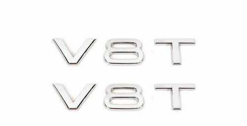 Эмблема Audi V8T хром 2 шт