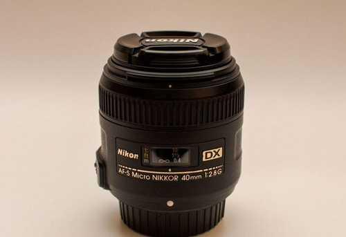 Объектив Nikon 40mm f/2.8G AF-S DX Micro Nikkor
