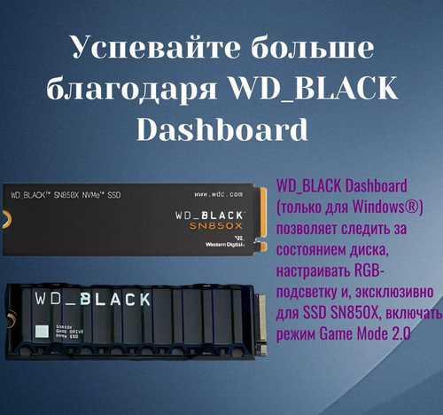 Твердотельный накопитель SSD WD SN850X NVMe 1 тб