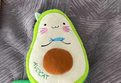 Мягкая игрушка авокадо-кошка
