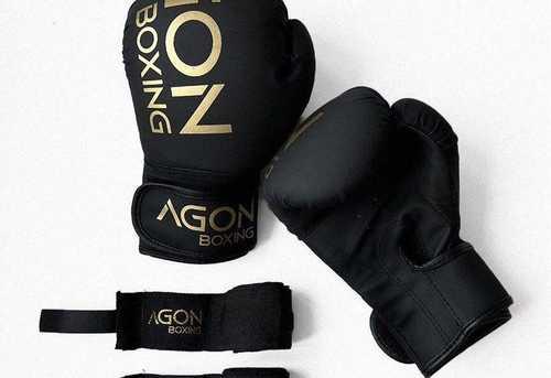 Боксерские перчатки Agon + бинты