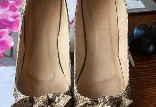 Туфли женские 37 размер из кожи питона