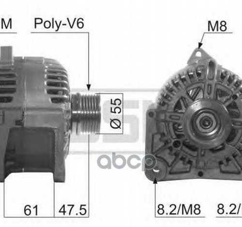 Генератор renault meganne II 1.4/1.6 210515 Era