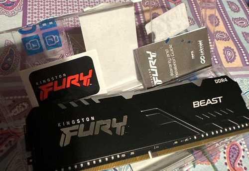 Kingston fury Beast 16 гб DDR4 2666 мгц dimm