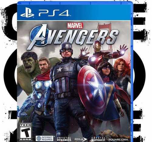 Игра Мстители Marvel (PS4) б/у, Полностью Русский