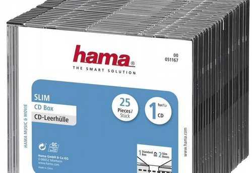 Коробка hama на 1CD/DVD H-51167 Slim Box упак.25шт