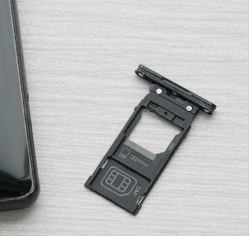 Лоток симкарты Sony XZ2 черный