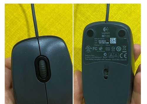 Мышка проводная Logitech М100 бу