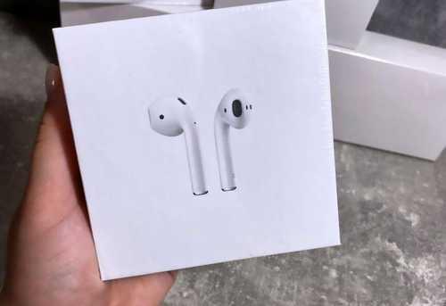 Беспроводные наушники apple airpods 2 яблоко