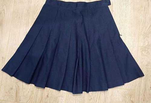 Школьная темно-синяя юбка для девочки